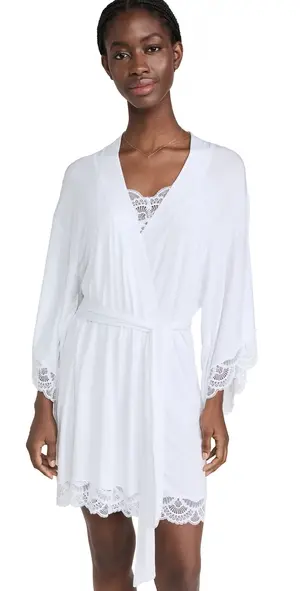 Eberjey Mariana The Mademoiselle Kimono Robe - White