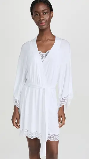 Eberjey Mariana The Mademoiselle Kimono Robe - White