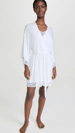 Eberjey Mariana The Mademoiselle Kimono Robe - White