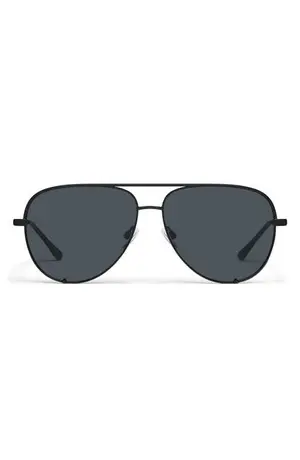 Quay High Key Mini Aviator Sunglasses - Black/smoke Polarized