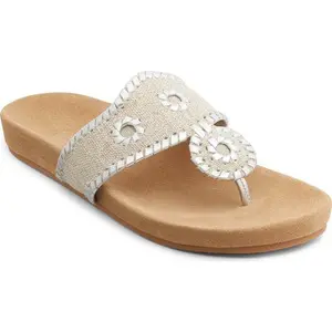 Jack Rogers Comfort Jacks Linen Flip Flop