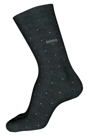 BOSS Dots Dress Socks Charcoal