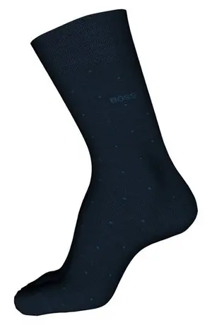 BOSS Dots Dress Socks Dark Blue