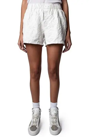 Zadig&Voltaire Pax Crumpled Leather Shorts Judo