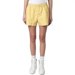 Zadig&Voltaire Pax Crumpled Leather Shorts Shea