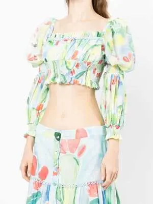 Charo Ruiz Ibiza Cropped Brisa Blouse