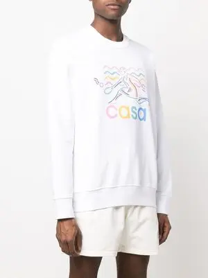 Casablanca Logo-print Organic Cotton Sweatshirt