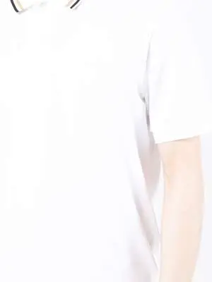 BOSS Slim-fit Cotton Polo Shirt With Striped Collar - White