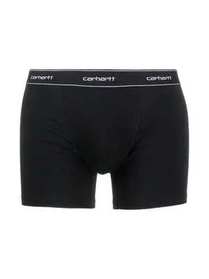 Carhartt Work In Progress Two-pack Logo-print Waistband Boxers - Black