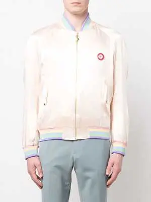 Casablanca Silk Logo-embroidered Bomber Jacket
