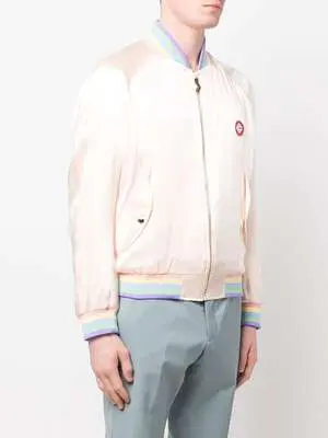 Casablanca Silk Logo-embroidered Bomber Jacket