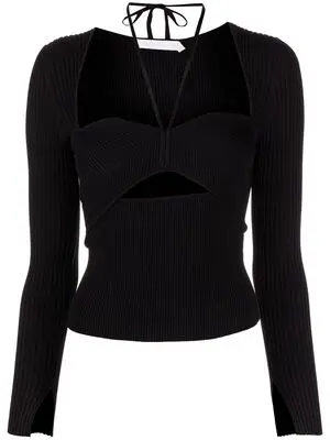 Simkhai Alexia Cut-out Ribbed Top