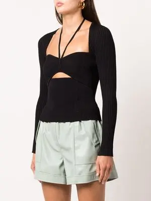 Simkhai Alexia Cut-out Ribbed Top