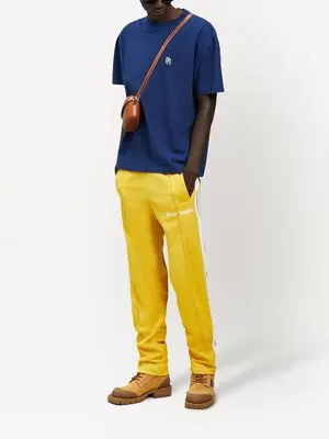 Palm Angels Monogram-embroidered T-shirt - Blue