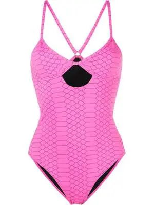Zadig&Voltaire Snake-print Cut-out Swimsuit - Pink