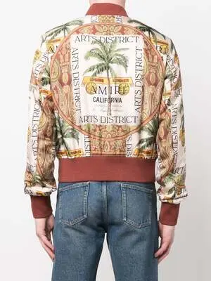 Amiri Graphic-print Silk Bomber Jacket