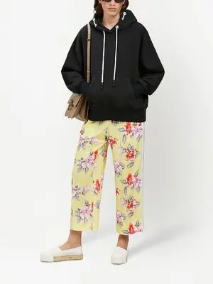 Palm Angels Cord Drawstring Hoodie - Black