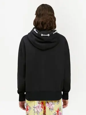 Palm Angels Cord Drawstring Hoodie - Black