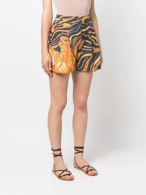 Alberta Ferretti Swirl Print Shorts