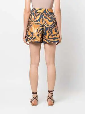 Alberta Ferretti Swirl Print Shorts