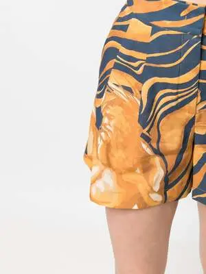 Alberta Ferretti Swirl Print Shorts
