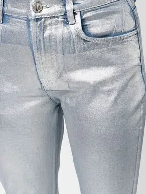 Alberta Ferretti Metallic Flared Jeans