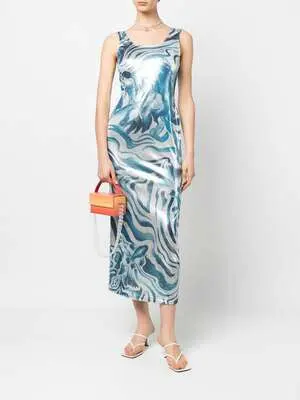 Alberta Ferretti Swirl Print Dress
