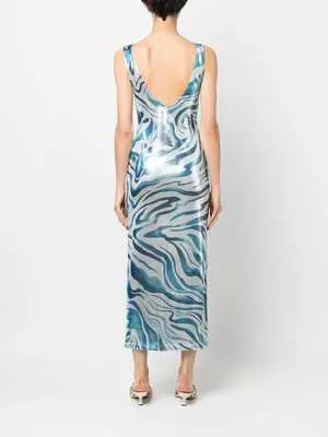 Alberta Ferretti Swirl Print Dress