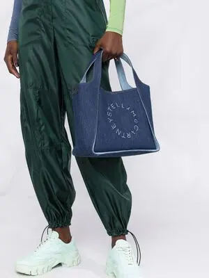 Stella McCartney Stella Logo Denim Tote Bag