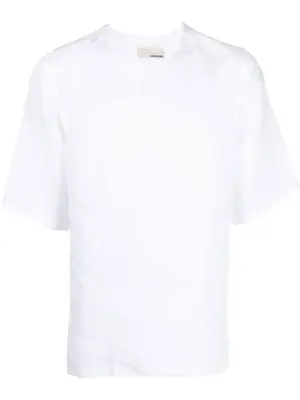 COSTUMEIN Short-sleeve Linen T-shirt - White