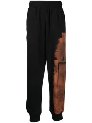 A-COLD-WALL* Logo Bleach Style Track Pants - Black