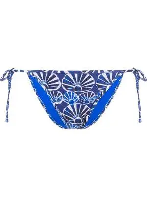 La DoubleJ Graphic-print String Bikini Bottom - Blue