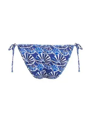 La DoubleJ Graphic-print String Bikini Bottom - Blue