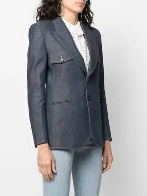Saint Laurent Single-breasted Denim Blazer