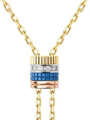Boucheron Quatre Blue Edition 18k Gold & Diamond Tie Necklace