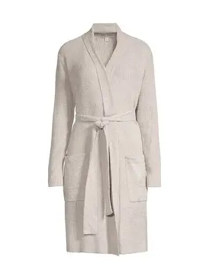 Barefoot Dreams Cozychic Lite Rib-knit Robe Nickle