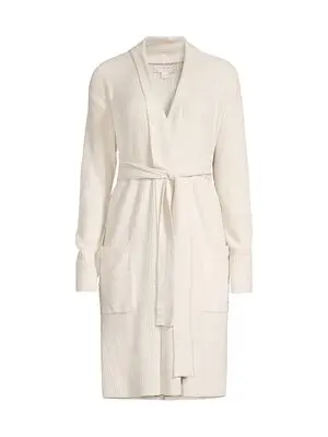 Barefoot Dreams Cozychic Lite Rib-knit Robe Stone