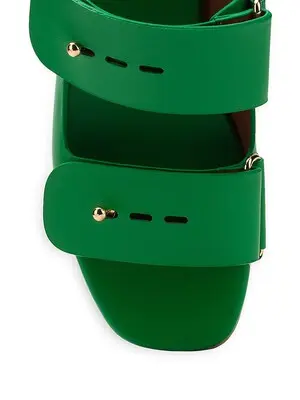 Mercedes Castillo Lisanne Double-strap Leather Clog Sandals