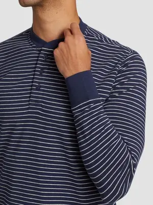 SAKS FIFTH AVENUE Collection Striped Henley Pajama Top