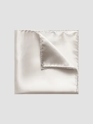 Eton Silk Wedding Pocket Square - Grey