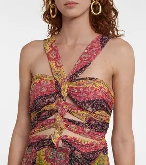 Etro Floral Cutout Maxi Dress