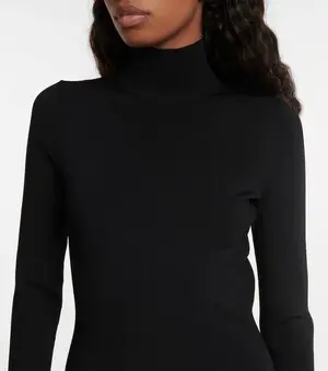 Victoria Beckham Ribbed-knit Maxi Dress
