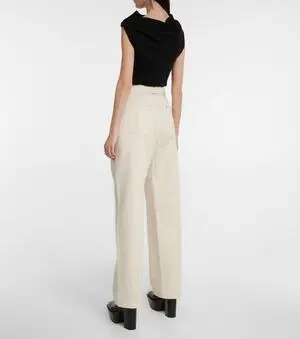 PETER DO Belted High-rise Wide-leg Jeans
