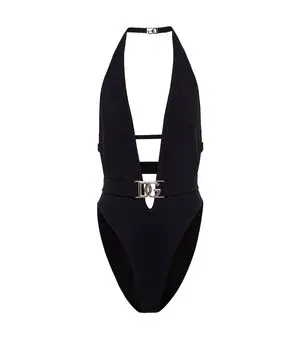 Dolce & Gabbana Halterneck One-piece Swimsuit - Black