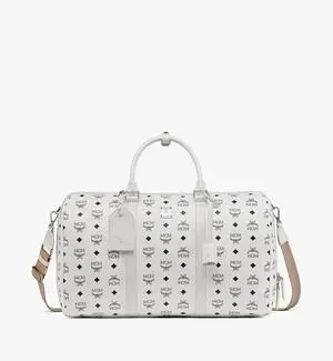 Mcm Ottomar Weekender Bag - White