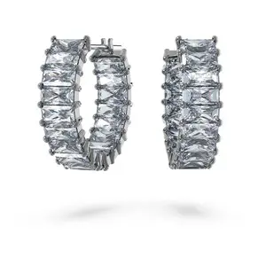 SWAROVSKI Matrix Hoop Earrings Gray