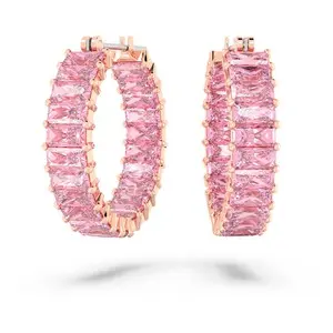 SWAROVSKI Matrix Hoop Earrings - Pink