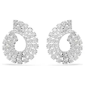SWAROVSKI Swarovski Matrix Hoop Earrings White