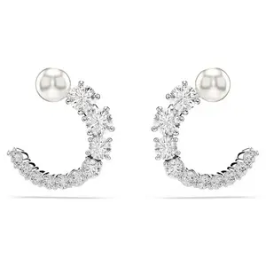 SWAROVSKI SWAROVSKI Matrix Hoop Earrings White