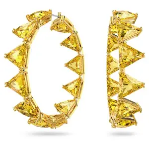 SWAROVSKI Matrix Hoop Earrings Yellow